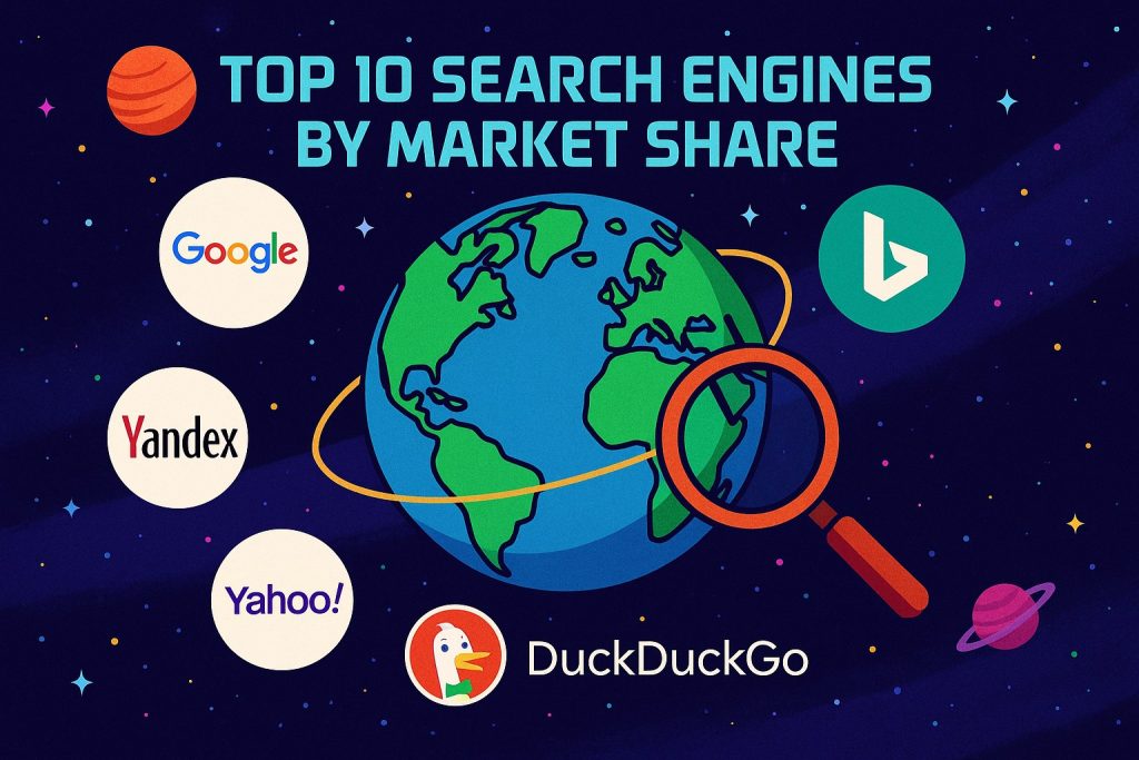 Top 10 Search Engines by Market Share in 2025 - NetValuator